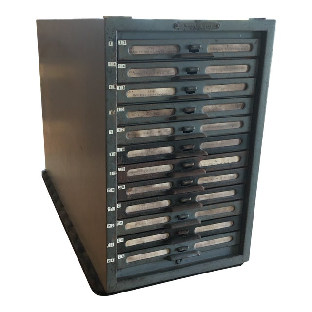 Vintage Industrial Remington Rand Kardex Cabinet | Chairish