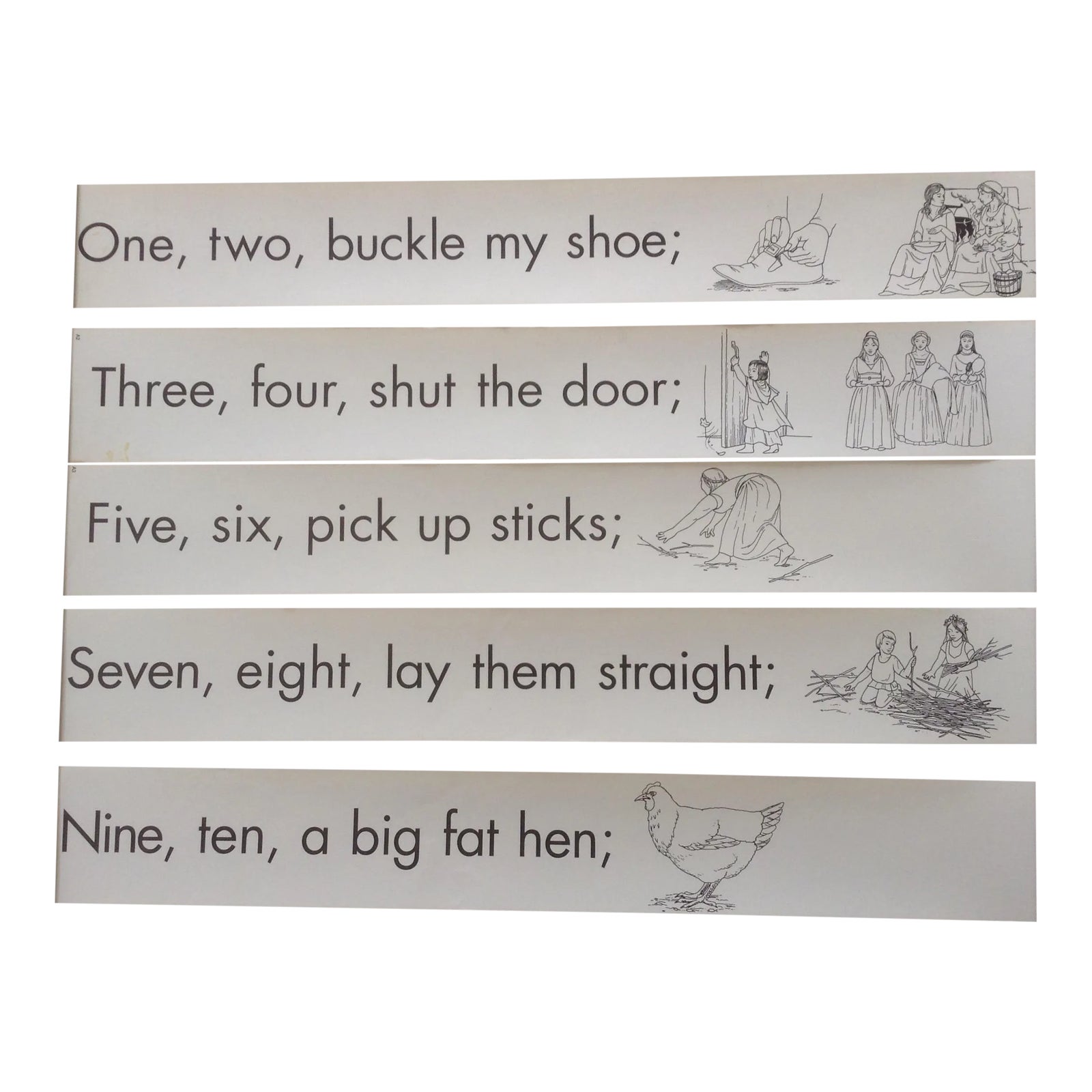 Children's Poem in 5 Strips | Chairish