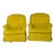 1970s Hollywood Regency Citron Tufted Swivel Rockers- a Pair | Chairish