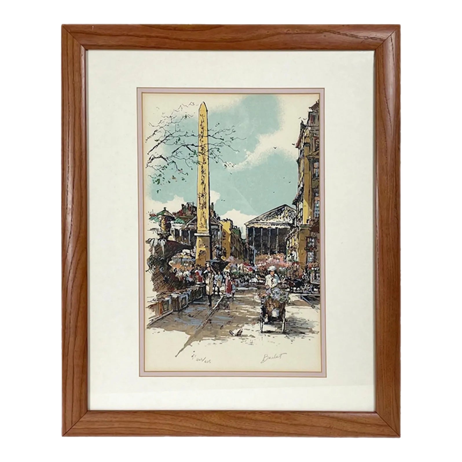 Obelisk of Luxor Lithograph Print Numbered - Signed by Boulet | Chairish