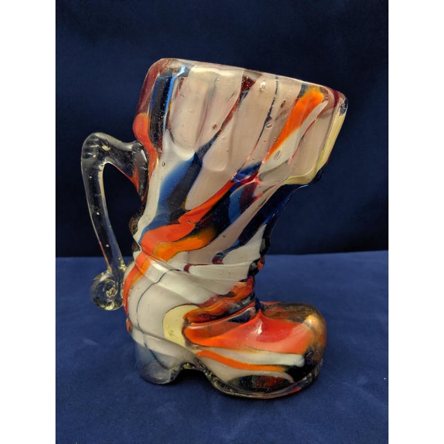 Murano Decor Blown Glass Art Glass Boot Venetian Multi - Colored ...