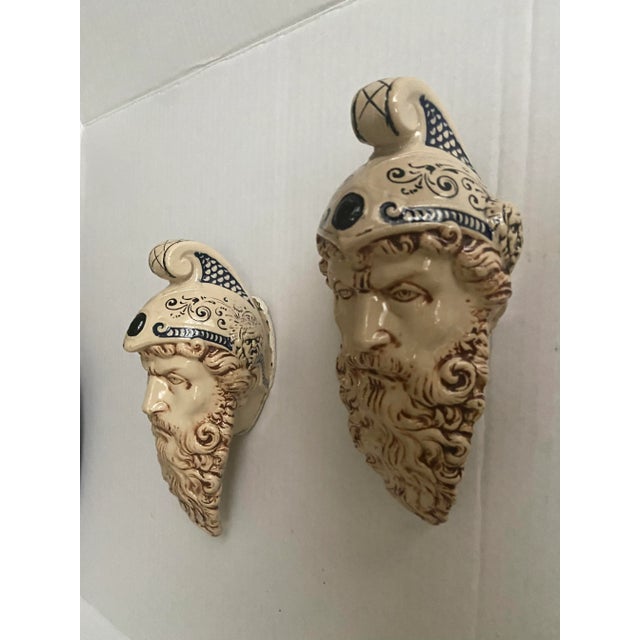 17th Century Style Majolica Mythological Cuirassier Helmet Satyr Wall ...