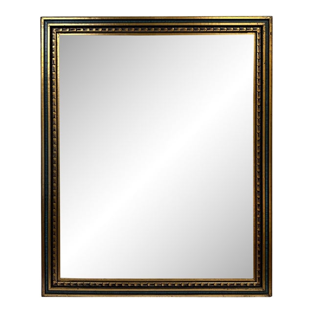 Contemporary Gold, Blue and Black Picture Frame | Chairish