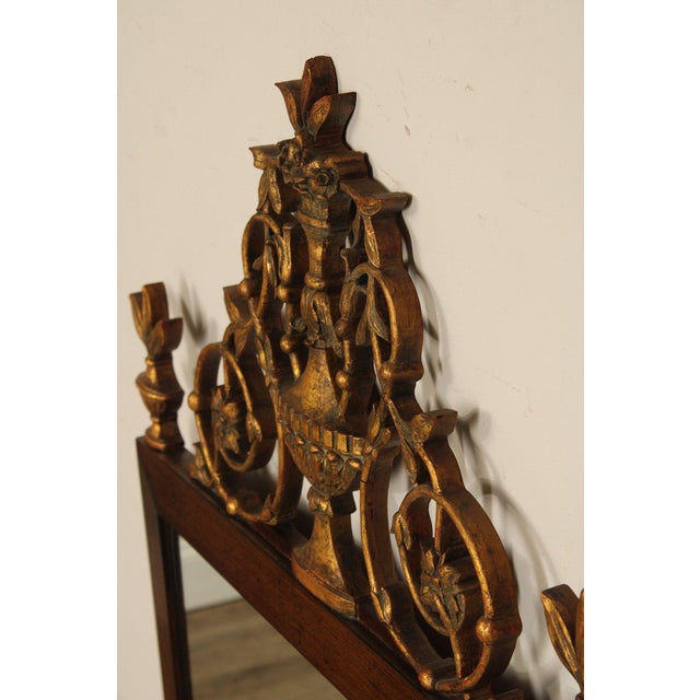 John Widdicomb Adam Style Mahogany And Partial Gilt Wall Mirror | Chairish