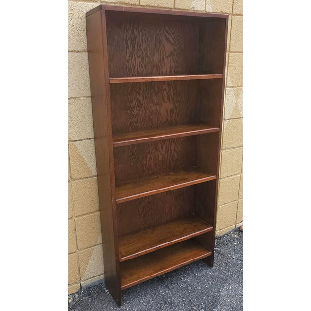 Early 20th Century Solid Walnut Narrow Bookcase | Chairish