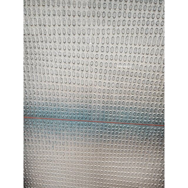 Mid Century Modern Large Abstract Acrylic Stencil Cast Resin Surface Artwork on Paper by Paul ...