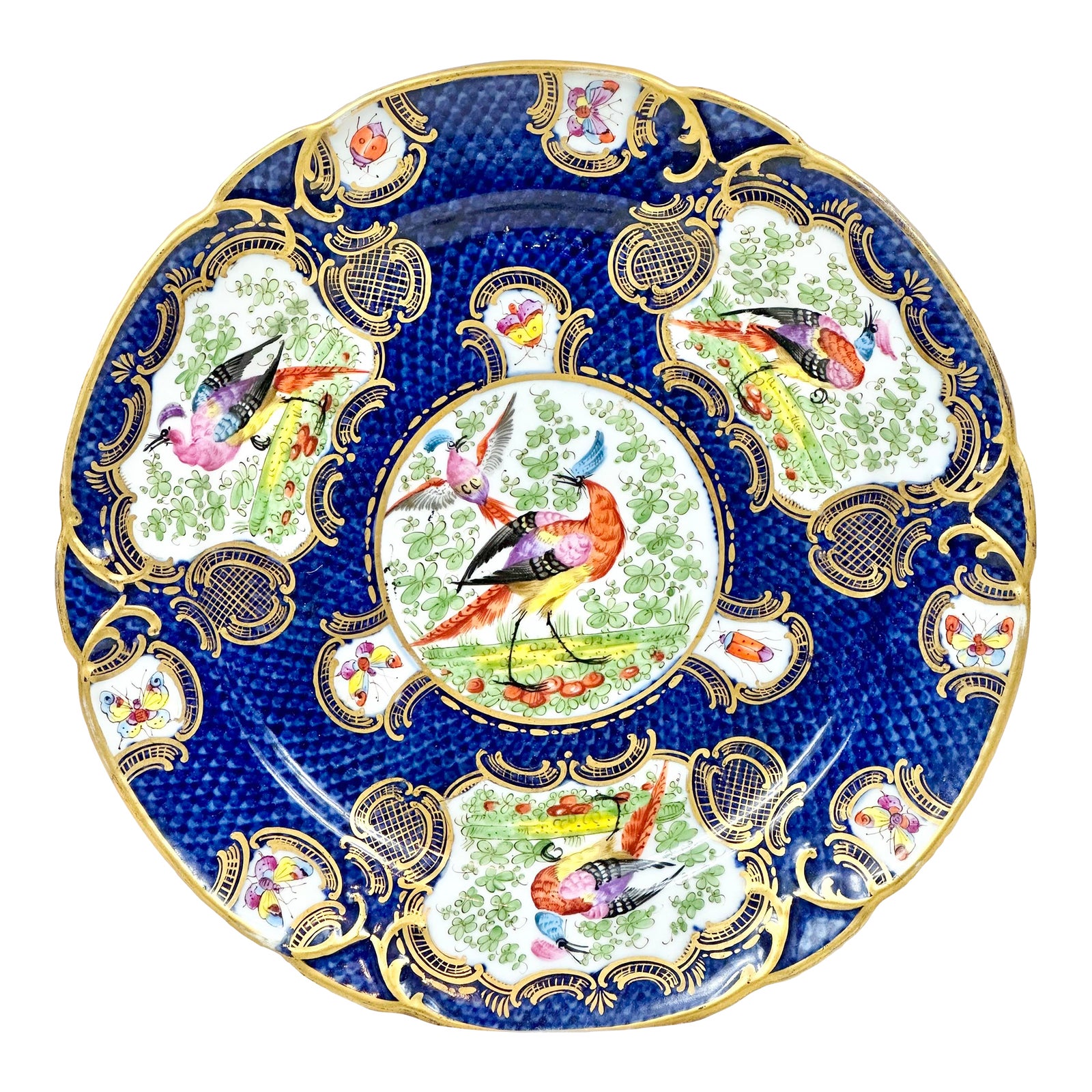 Antique Circa 18th Century Hand Painted English Rococo Style Plate ...