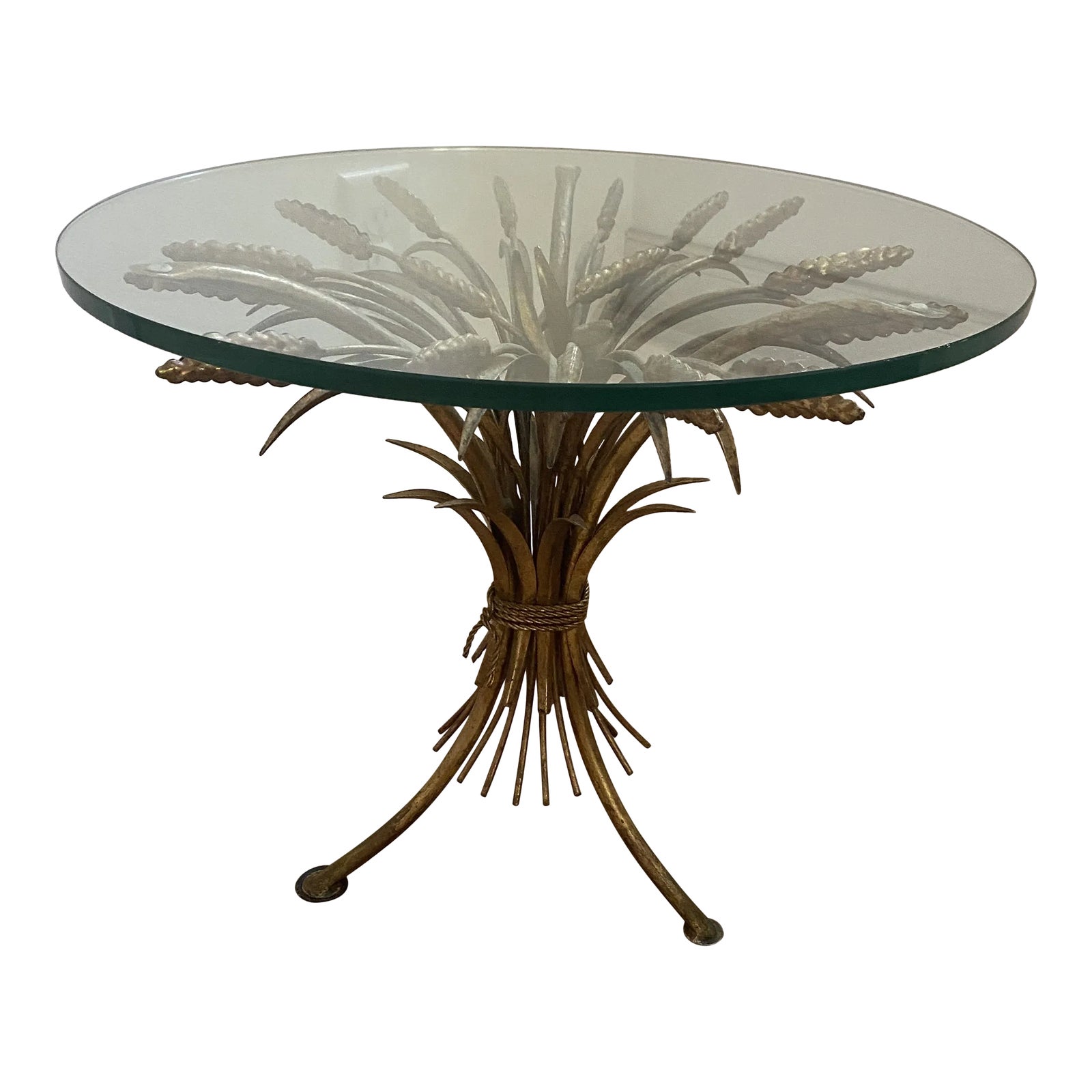 Mid 20th Century Italian Sheaf of Wheat Side Table- Made in Italy Tags ...