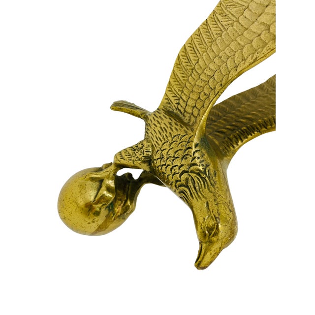 Vintage Brass Bald Eagle Finial or Flag Pole Topper | Chairish