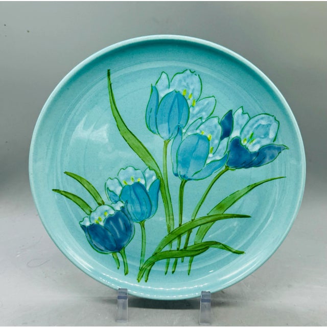 Mixed Set of 5 Vintage Blue Floral Dinner Plates | Chairish