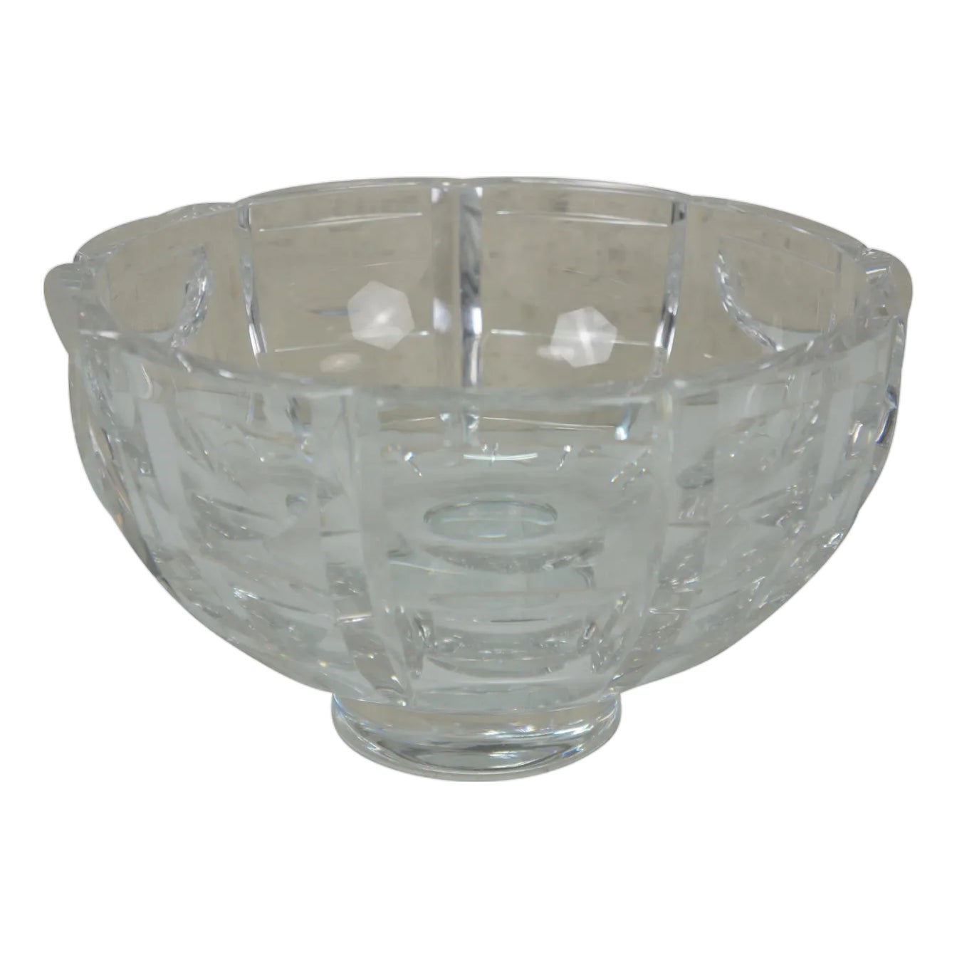 Mid 20th Century Orrefors Simon Gate Thousand Windows Large Cut Crystal ...