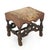Early Antique English Carved Walnut & Needlepoint Bench Stool, Circa ...