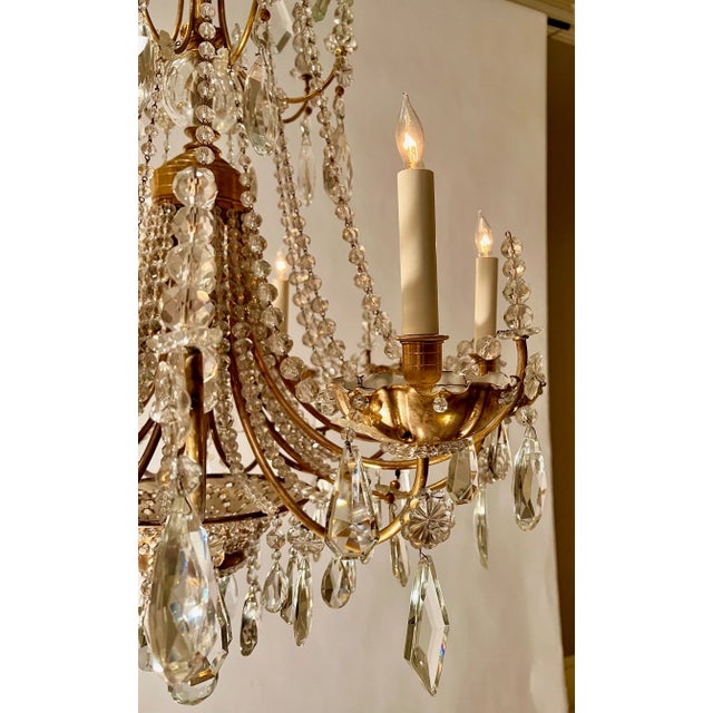 Maison Jansen 8 Light Bronze & Crystal Chandelier, Paris, Circa:1935 ...
