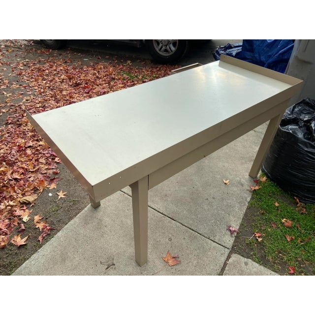 1980s Vintage Industrial Lab Metal Desk Table | Chairish