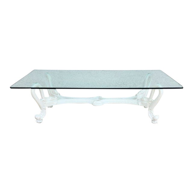 Mid Century French Swan Coffee Table | Chairish