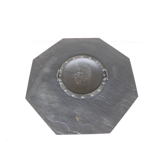 Vintage Spanish Revival Style Slate Top Coffee Table | Chairish