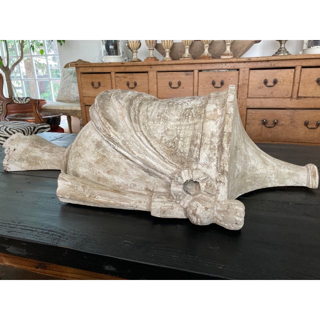 Wooden Urn Wall Sculpture | Chairish