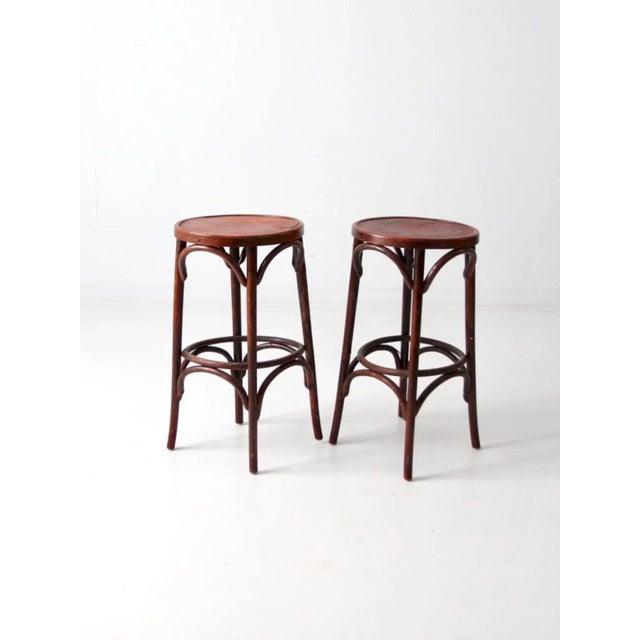 Mid-Century Bentwood Stools | Chairish