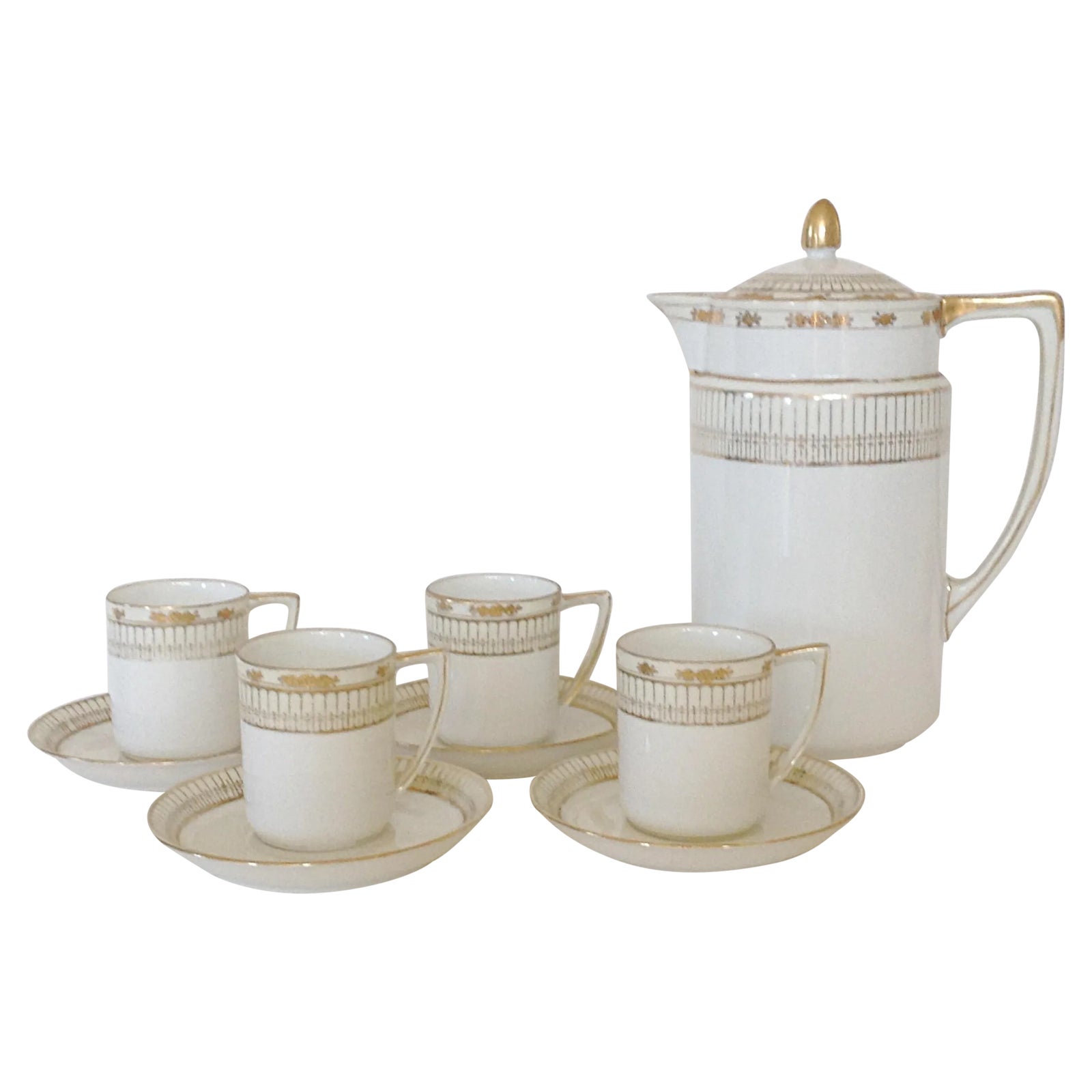 Nippon Porcelain Coffee Service - Set of 9 | Chairish