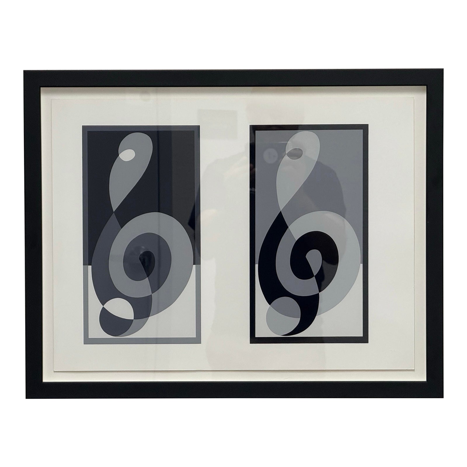 Circa 1970's Josef Albers G-Cleft Notes Variant Screenprint | Chairish