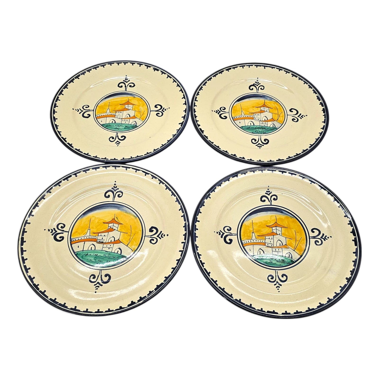 Late 20th Century Corso Dei Fiori “Casolare” Italian Hand-Painted ...