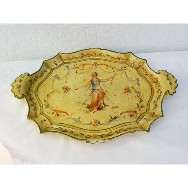 Mid-Century Italian Wood Dancing Lady Tray | Chairish
