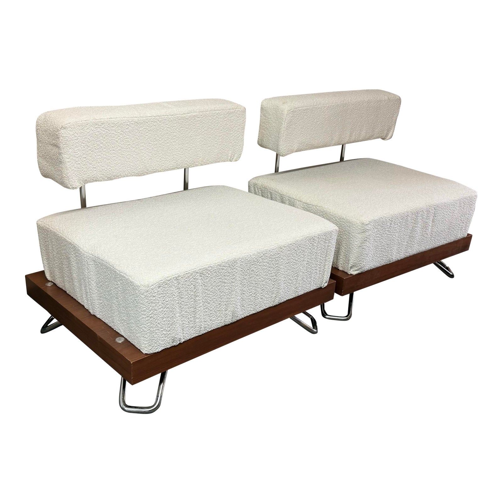 Steelcase Postmodern Armless Chairs, a Pair | Chairish