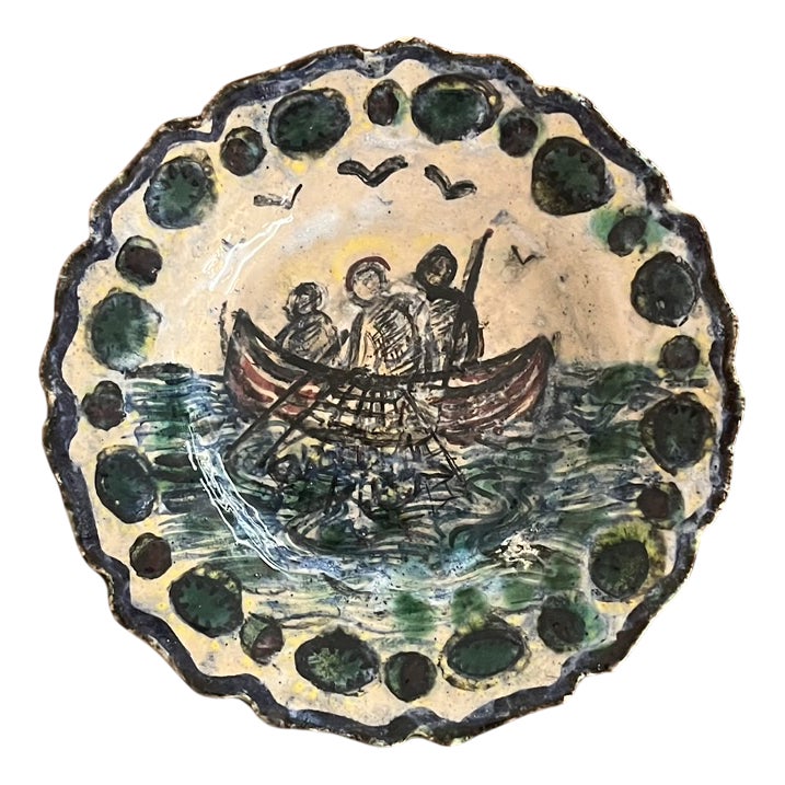 Ceramic Plate from Alice Colonieu, 1950s | Chairish