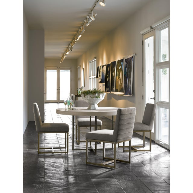 Modern Robards Beige Round Dining Table | Chairish