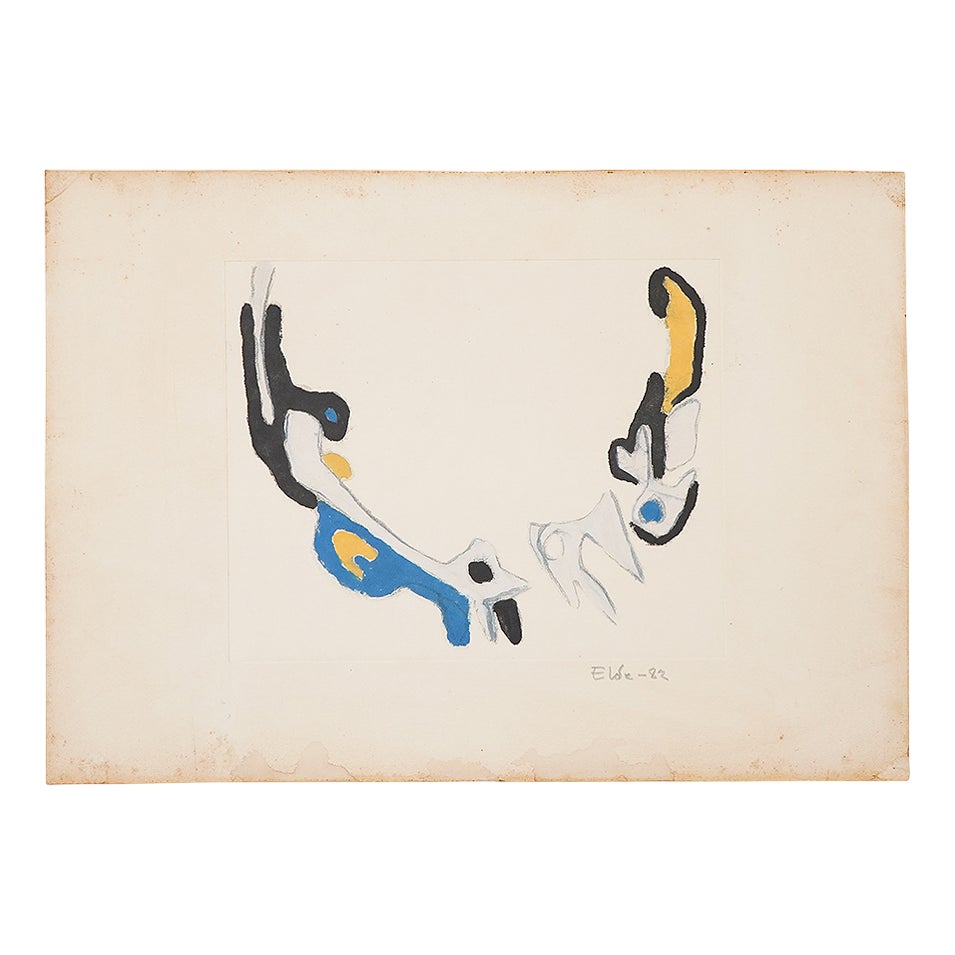 Ansgar Elde, Il Bostrico, 1980s, Monotype on Aquatint | Chairish