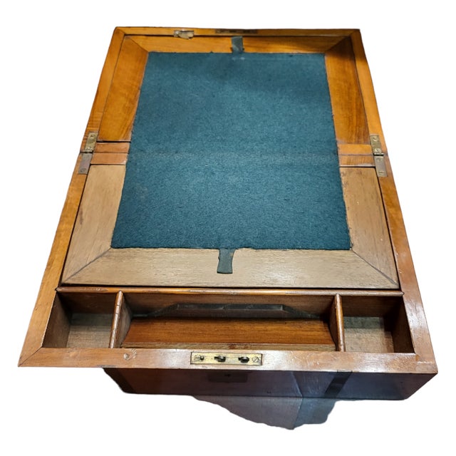 Antique Travel Wooden Writing Notary Box | Chairish