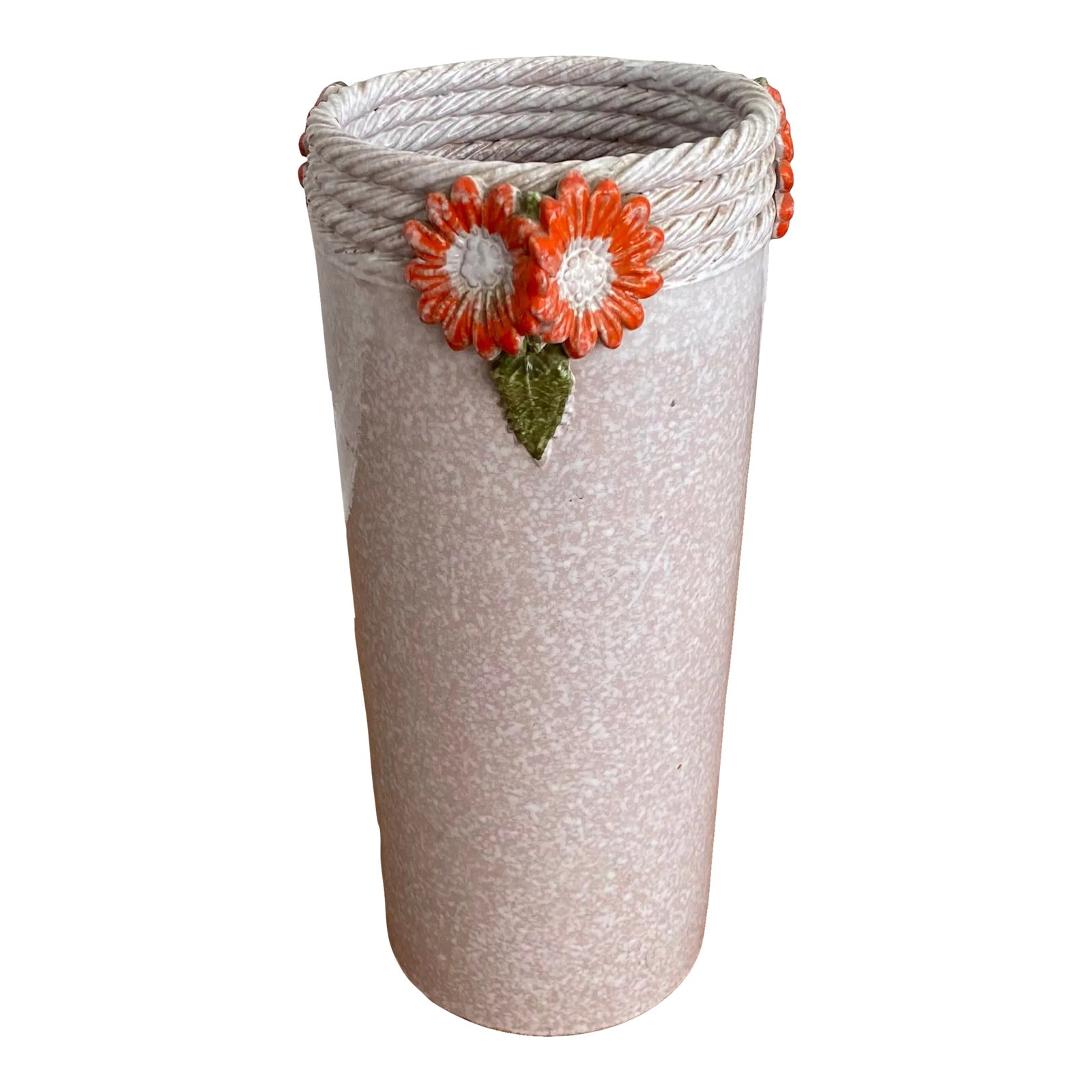 Mid-Century Nora Fenton Italian Pottery Floor Vase Umbrella Stand With ...