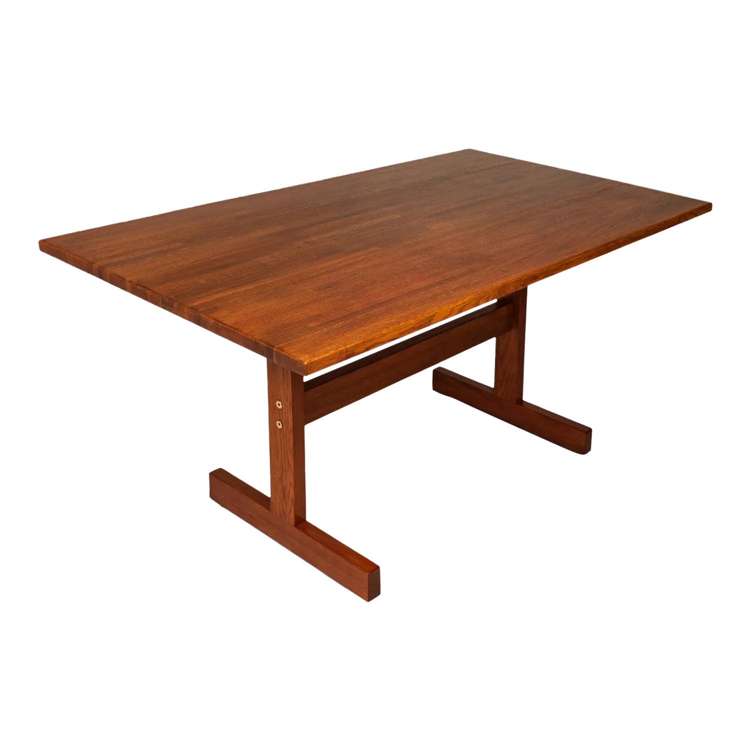 Mid-Century Danish Modern Minimalist Butcher Block Dining Table / Work ...