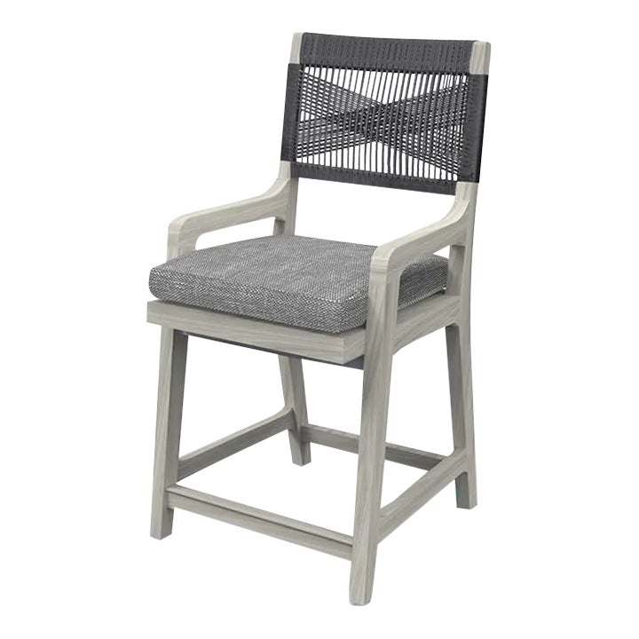 Woodbridge Furniture Bellevue Counter Stool, Weathered Teak Finish ...