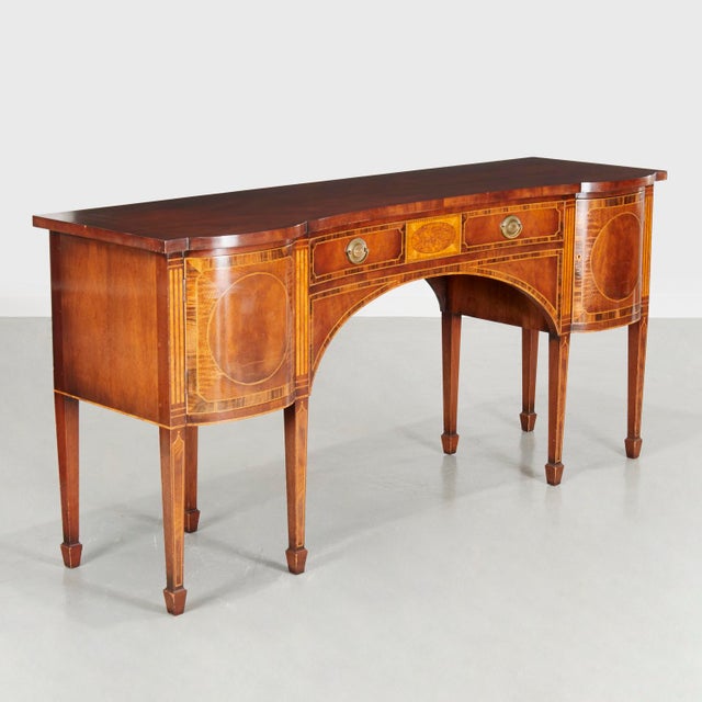 Late 19th Century Antique Sheraton Style Inlaid Mahogany Sideboard ...
