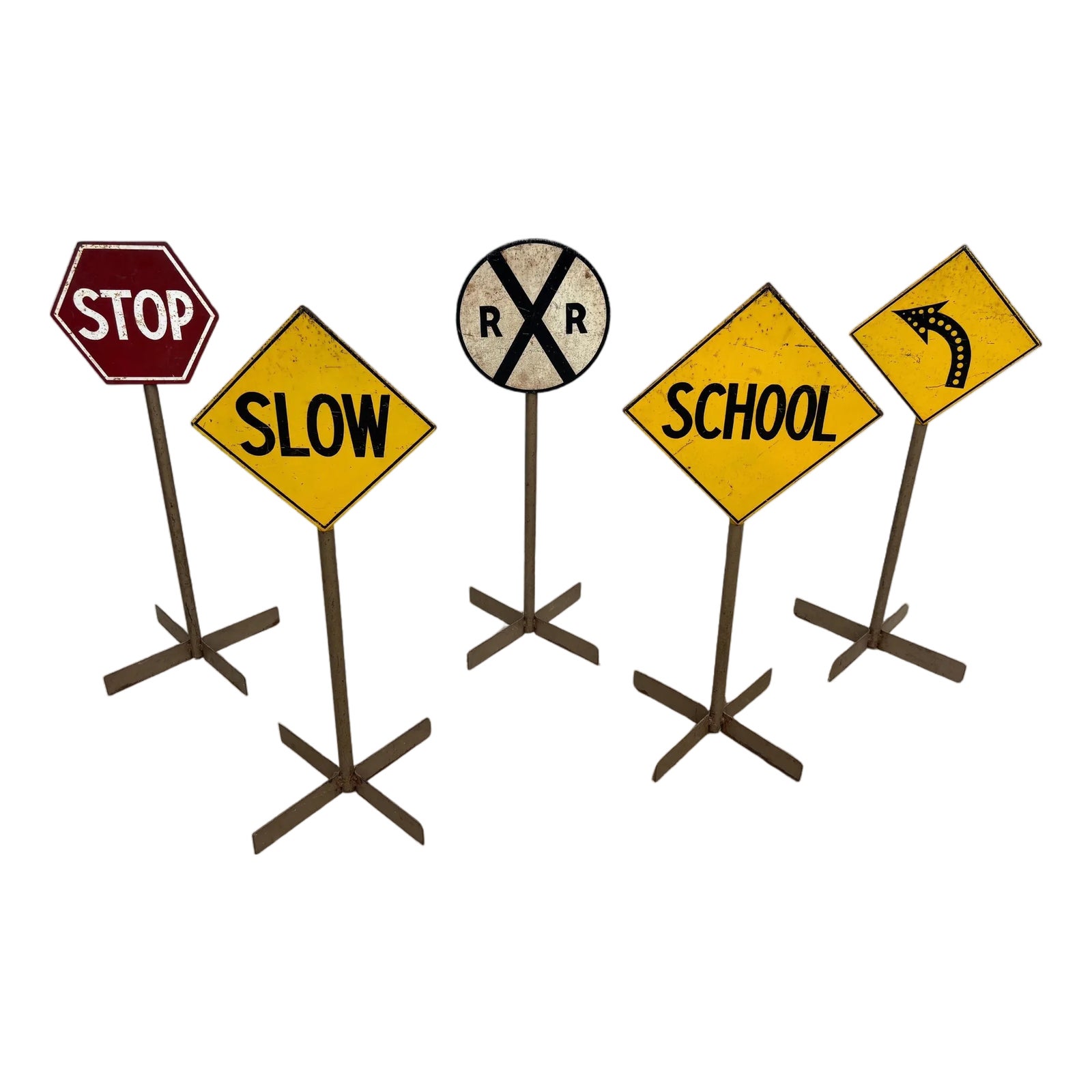 Set of 5 Vintage Instructional School Signs | Chairish