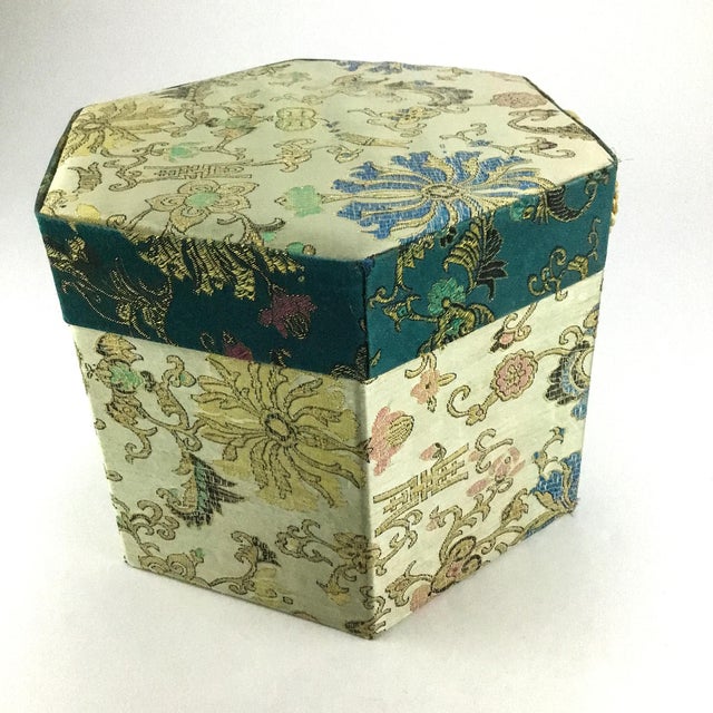 Silk Covered Storage Box 80’s Wedding | Chairish