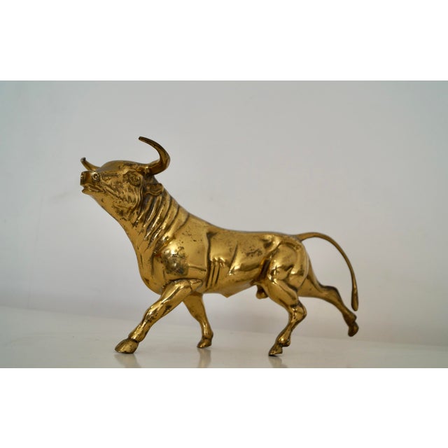 1960's Mid-Century Modern Brass Bull Sculpture | Chairish