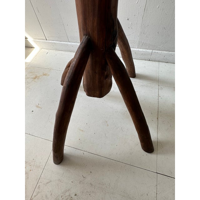 Coat & Hat Stand in Natural Tree Form on 3 Legs | Chairish
