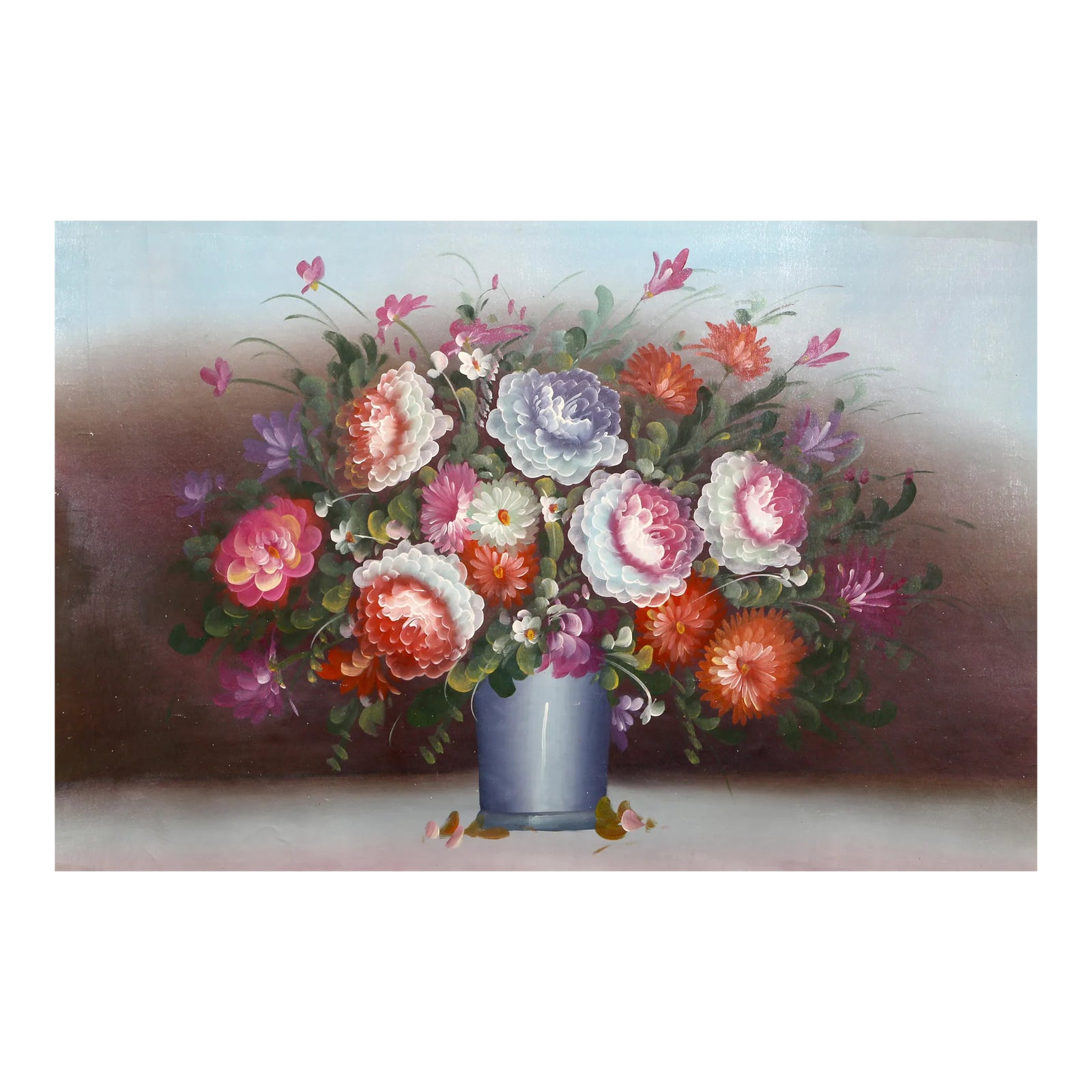 Blue and Red Flower Still Life (9), Chuju Sheng | Chairish