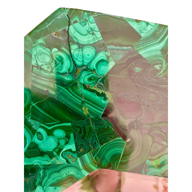 Marjorie Skouras Design Hollywood Regency Malachite Mirror | Chairish