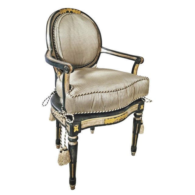 Mackenzie Style Diminutive Italian Parcel Gilt Oval Medallion Back ...