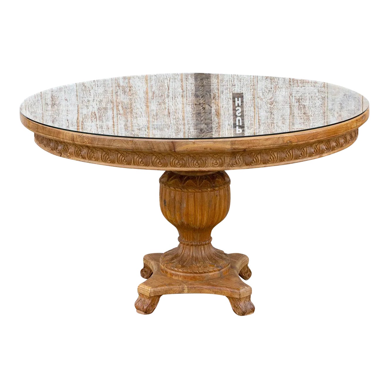 Extraordinary Antique Round Anglo Indian Table | Chairish