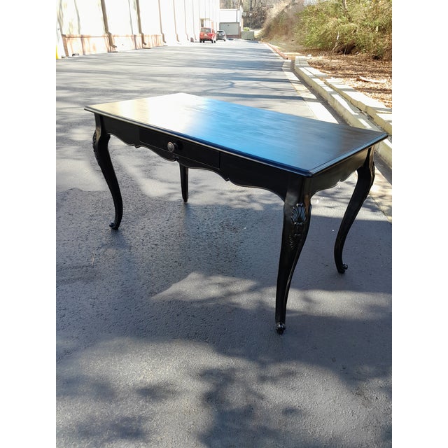 Restored Ralph Lauren Mahogany Cannes French Bureau Plat Desk | Chairish