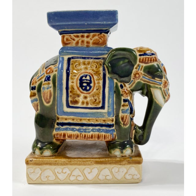 Vintage Ceramic Elephant Stand or Riser | Chairish