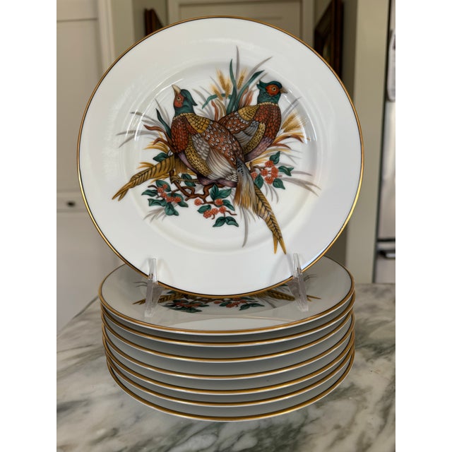 Vintage Fitz and Floyd Pheasant Accent Plates - Set of 8 | Chairish