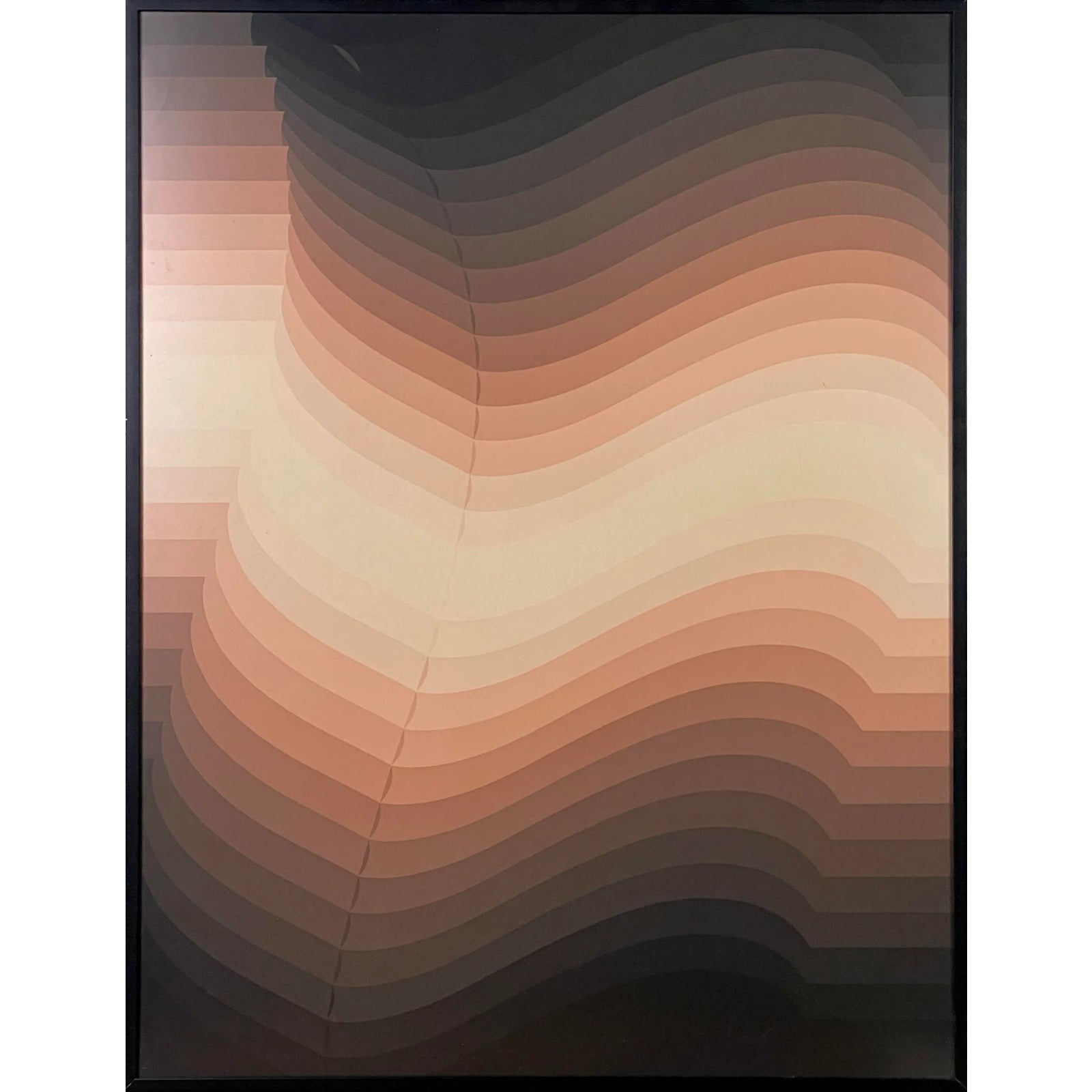 1970s “Rene Russo” Op Art Silkscreen by Lev Moross, Framed | Chairish