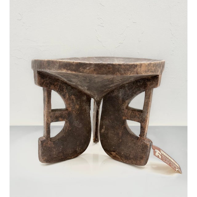 Antique Hand Carved African Wooden Stool | Chairish