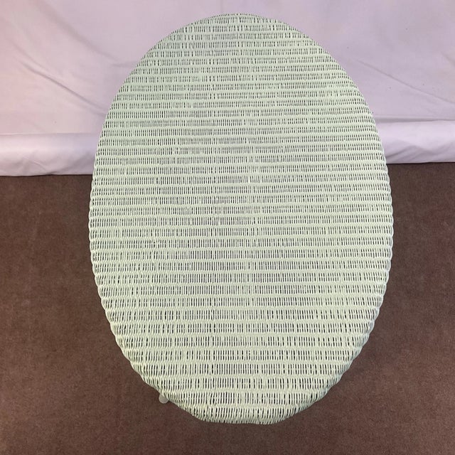1940s Vintage Boho Chic Coastal Heywood-Wakefield Mint Wicker Oval ...