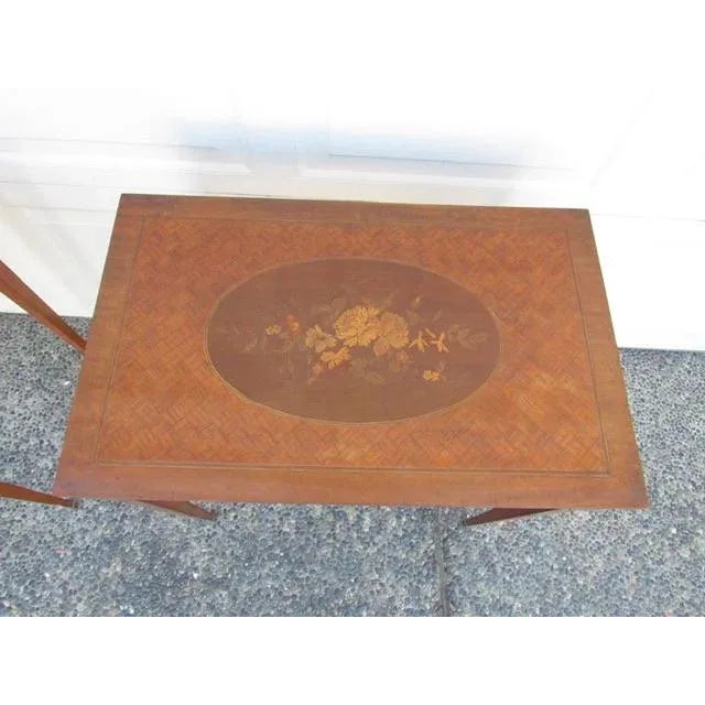Pair of Antique French Inlaid Tables | Chairish